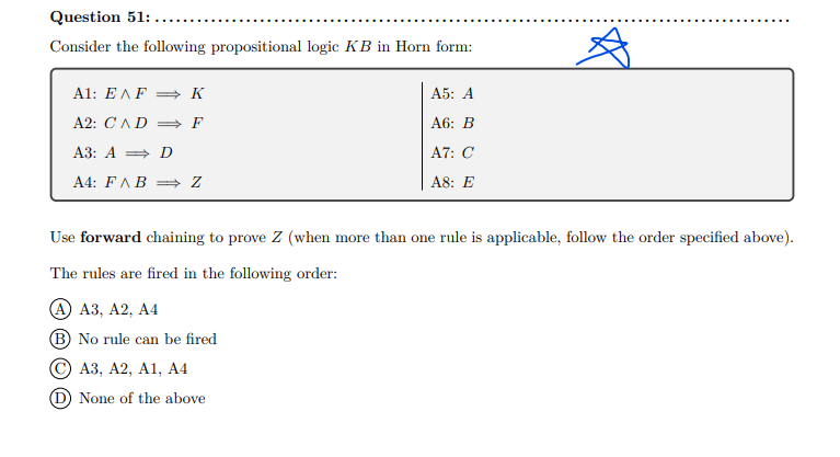 Solved Use forward chaining to prove Z (when more than one | Chegg.com