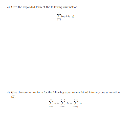 Solved 2 Sequences and Summations a) Give the first 10 | Chegg.com