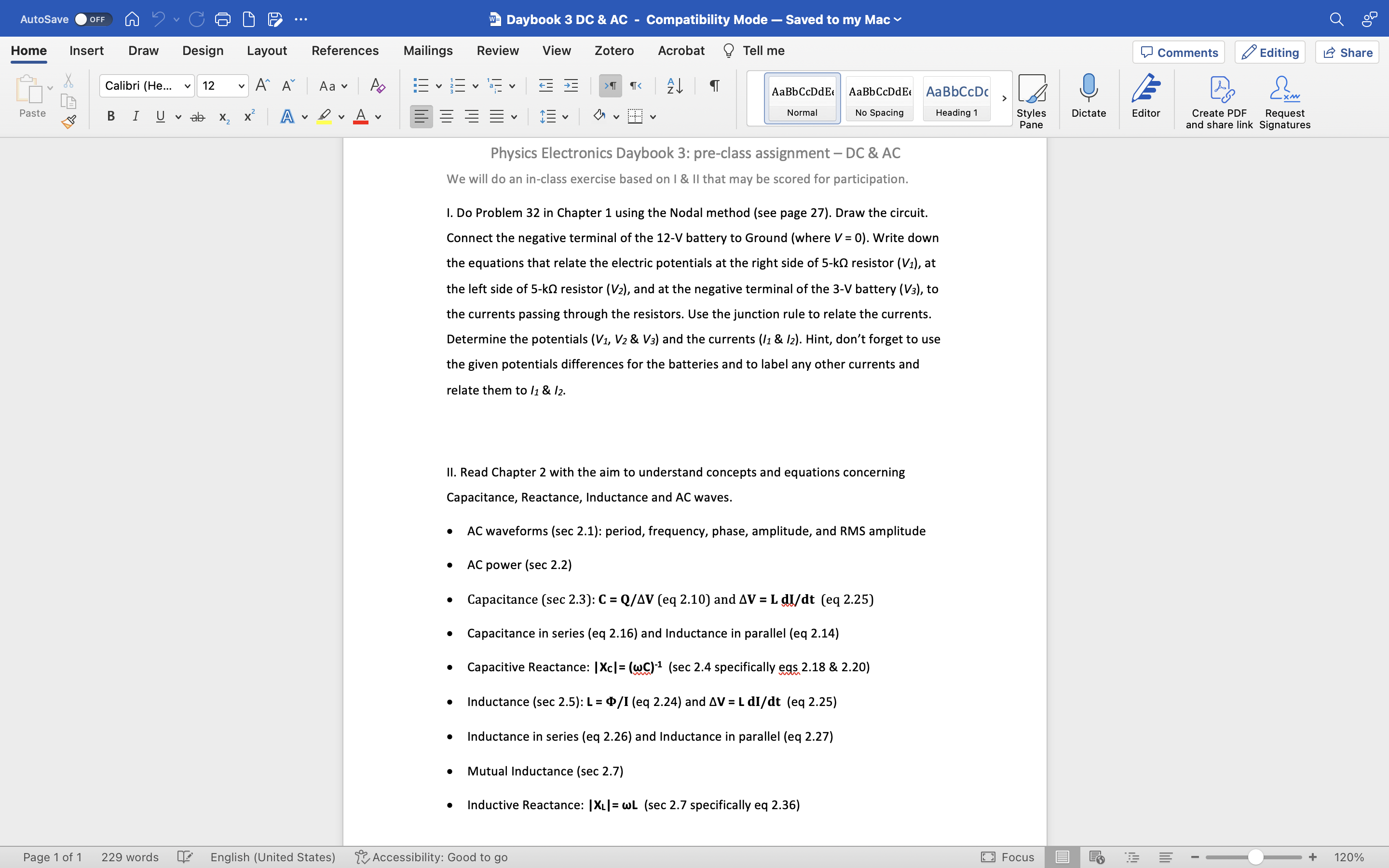 Solved Physics Electronics Daybook 3: pre-class assignment - | Chegg.com