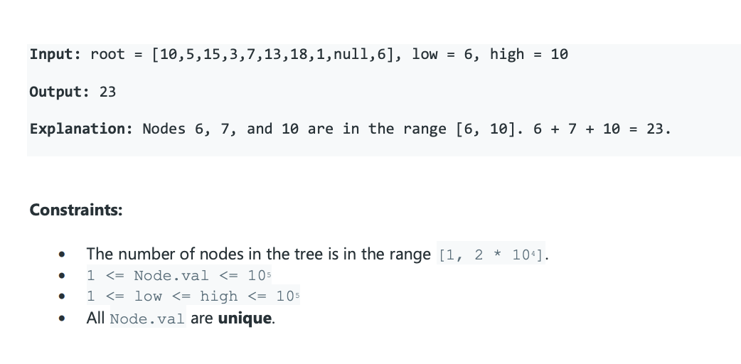 Solved Given the root node of a binary search tree and two | Chegg.com