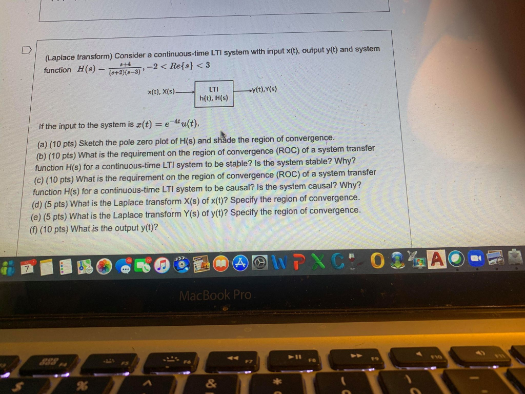 Solved (Laplace transform) Consider a continuous-time LTI | Chegg.com