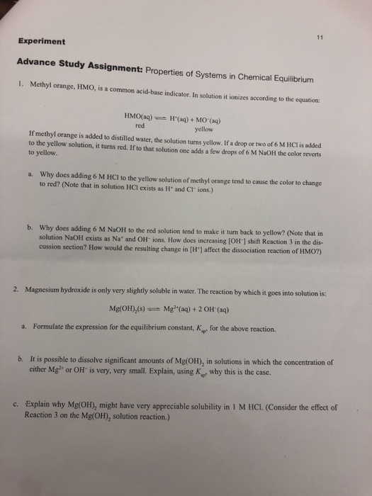 Solved Experiment Advance Study Assignment: Properties of | Chegg.com
