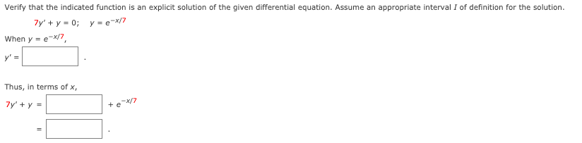 Solved Verify that the indicated function is an explicit | Chegg.com