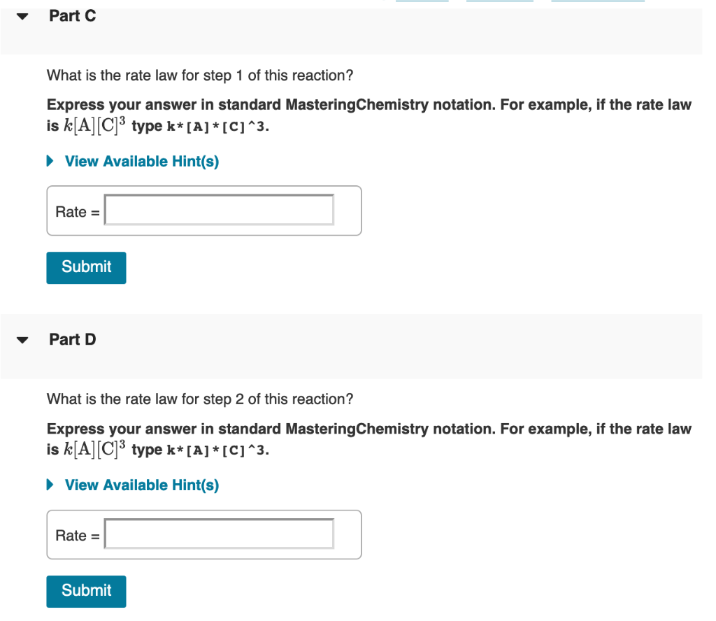 Solved Order and rate law of a reaction The overall order of | Chegg.com