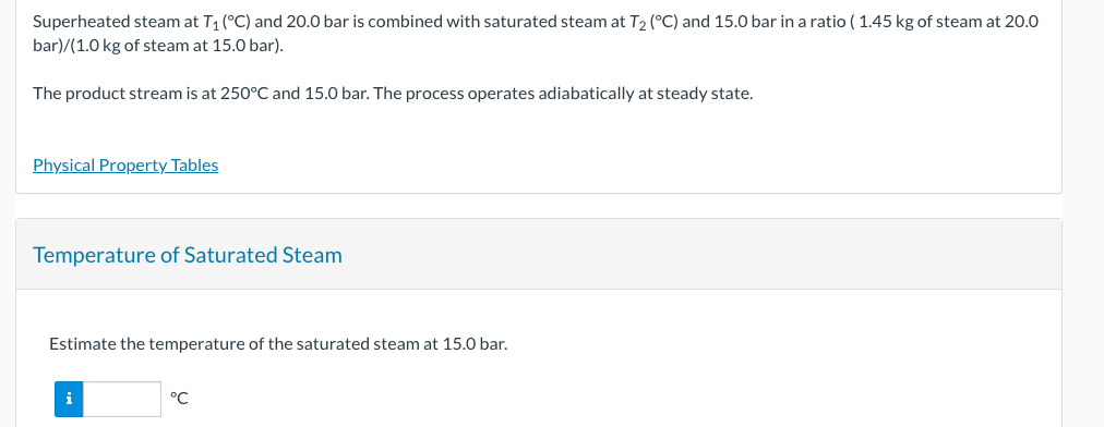 Solved Superheated steam at T1(∘C) and 20.0 bar is combined | Chegg.com