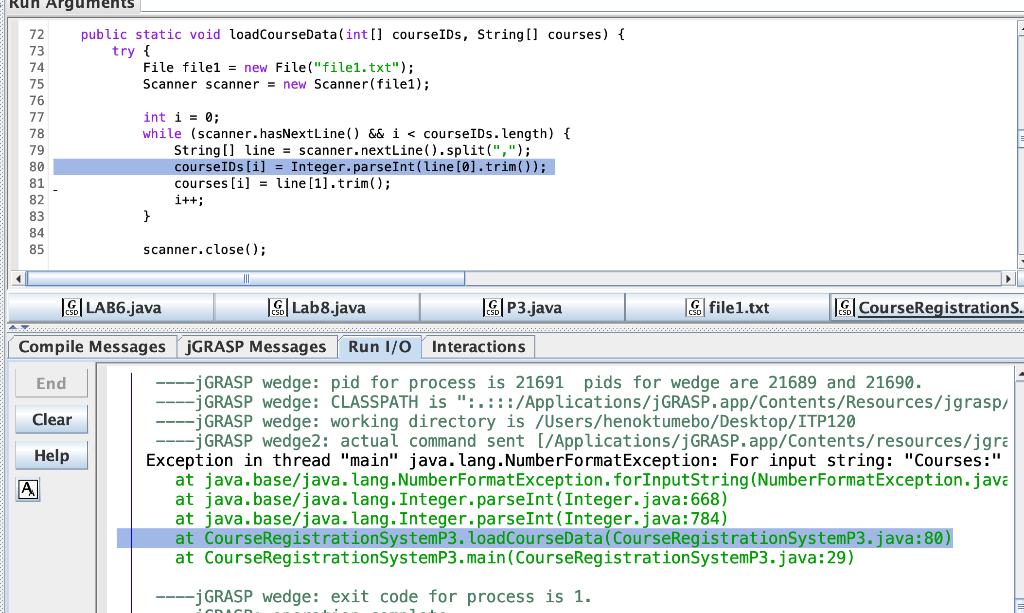 Why does it not finish running? 1 import | Chegg.com