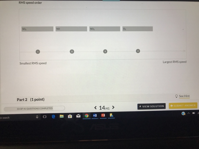 Solved Rank the following atmospheric pollutant gases in | Chegg.com