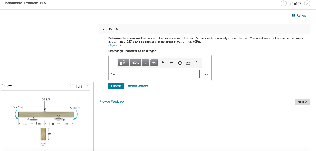 Solved Fundamental Problem 11.3 17 of 27 > A Review Part A | Chegg.com