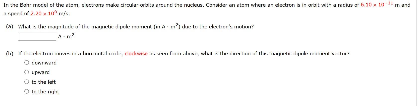 Solved In the Bohr model of the atom, electrons make | Chegg.com