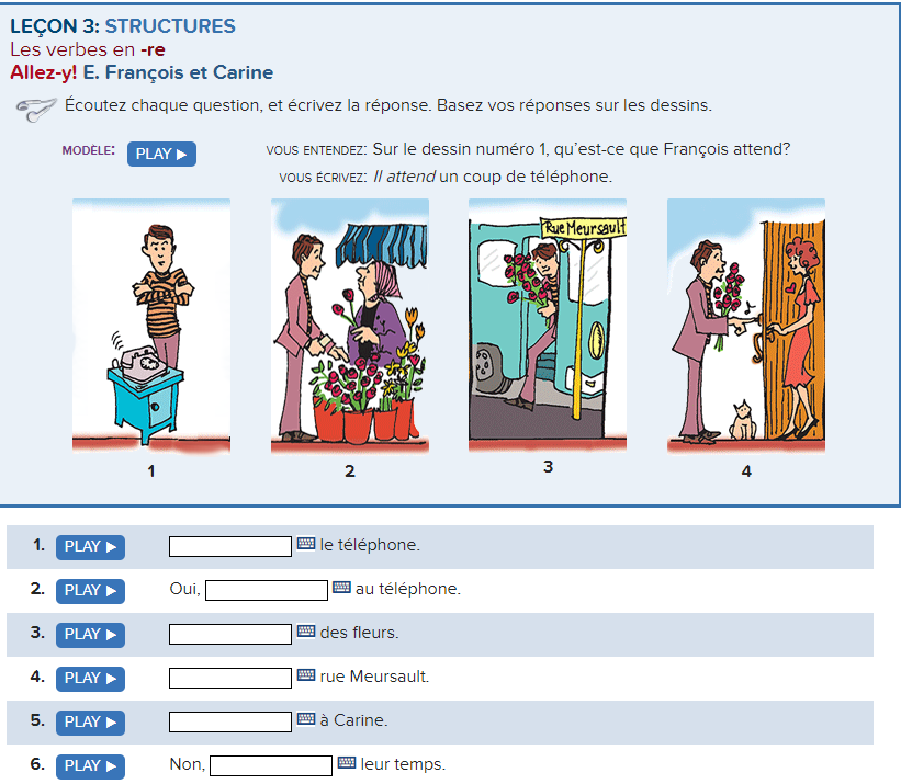 LEÇON 3: STRUCTURES Les verbes en -re Allez-y! E. | Chegg.com