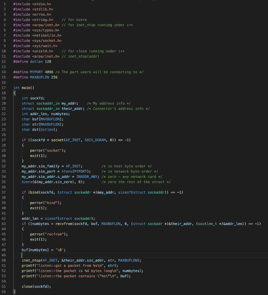 Solved Talker and Listen Assignment (Operating System - | Chegg.com