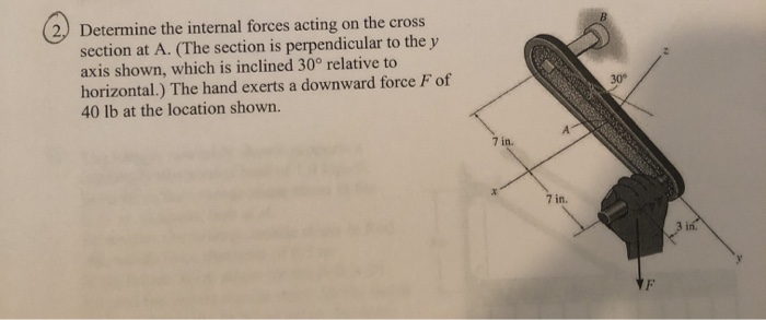 Solved Determine The Internal Forces Acting On The Cross