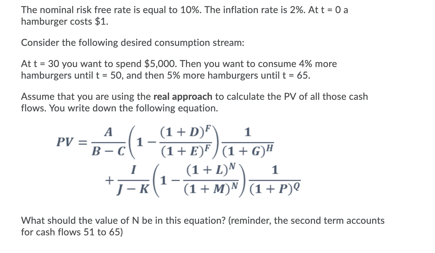 Solved The nominal risk free rate is equal to 10%. The | Chegg.com