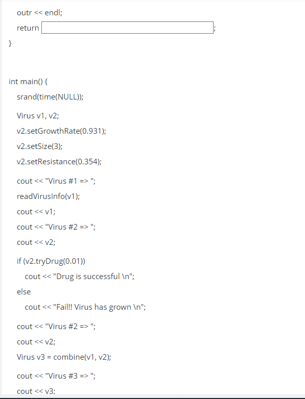 Solved Fill in the blanks for the code given below. !!! DO | Chegg.com