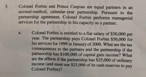 Solved 3. Colonel Forbin and Prince Caspian are equal | Chegg.com