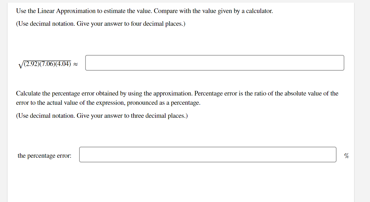 Use Linear Approximation