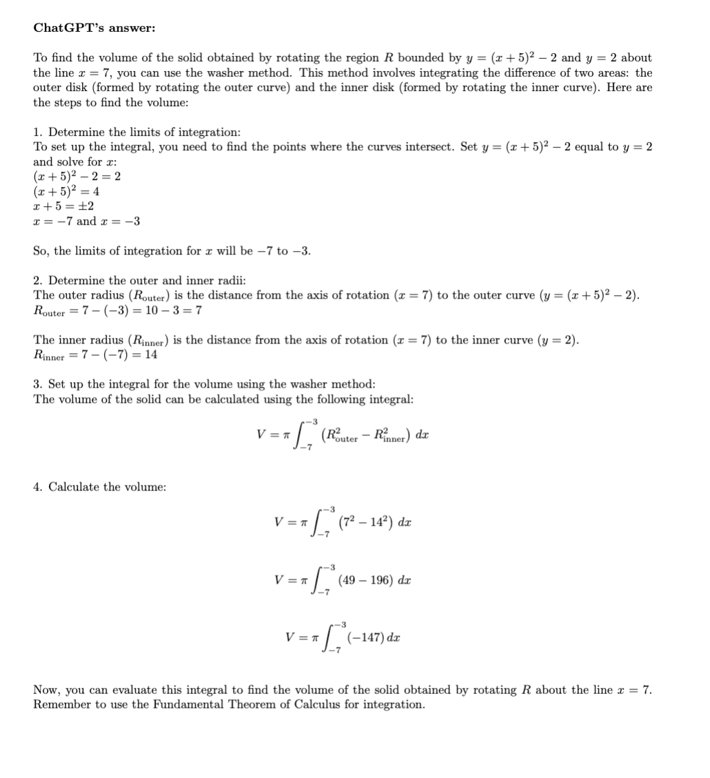 Solved Let R be the region bounded by y=(x+5)2−2 and y=2. | Chegg.com