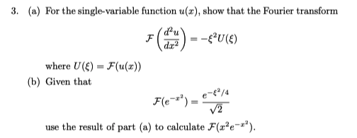 Solved 3. (a) For the single-variable function u(x), show | Chegg.com