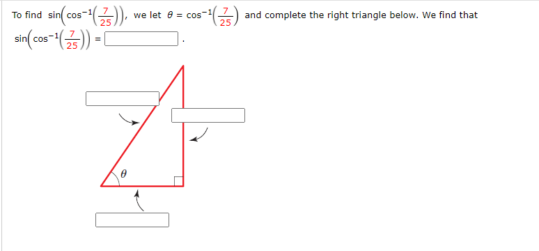 Solved To find sin( cos=-(35)), we let 6 = cos --(35) and | Chegg.com