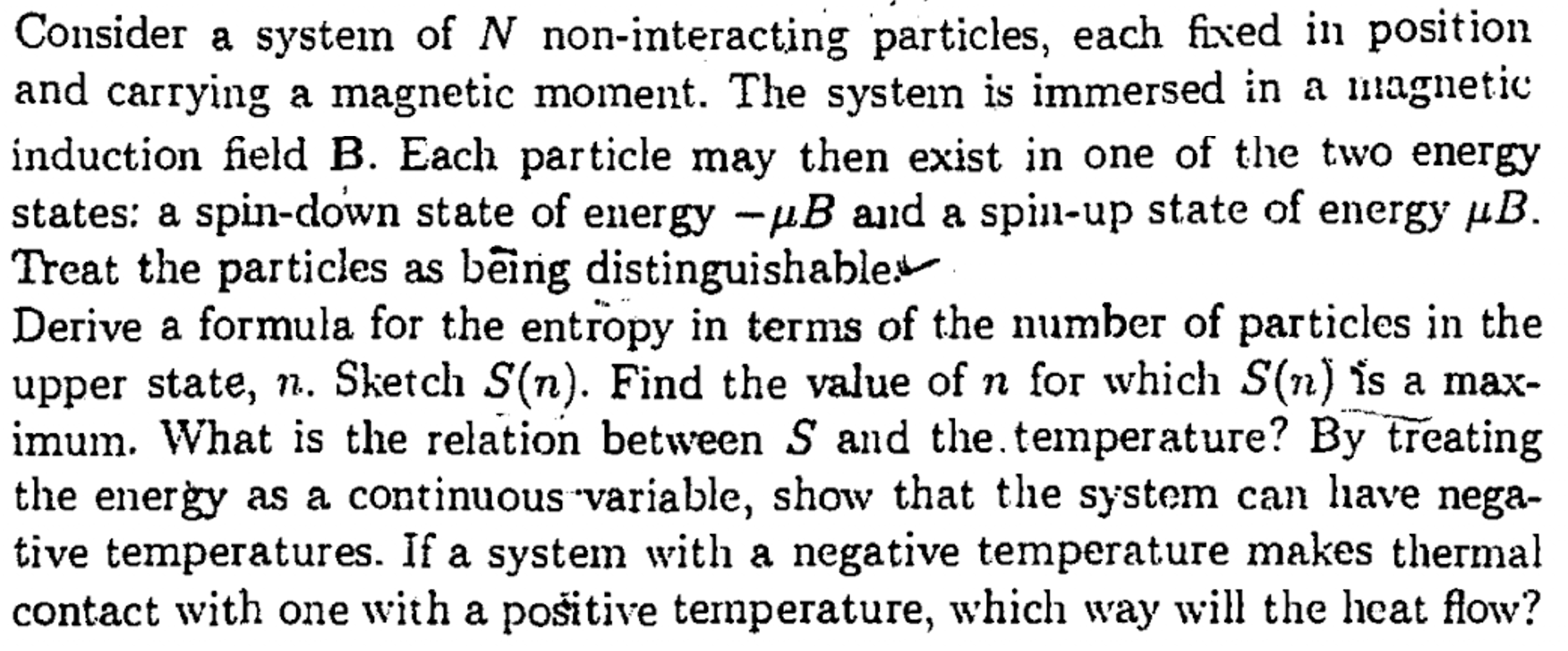 Solved Consider a systein of N non-interacting particles, | Chegg.com
