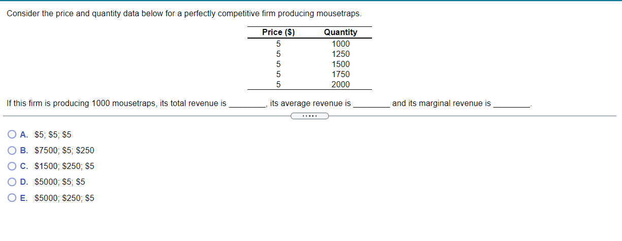 Solved Consider the price and quantity data below for a | Chegg.com