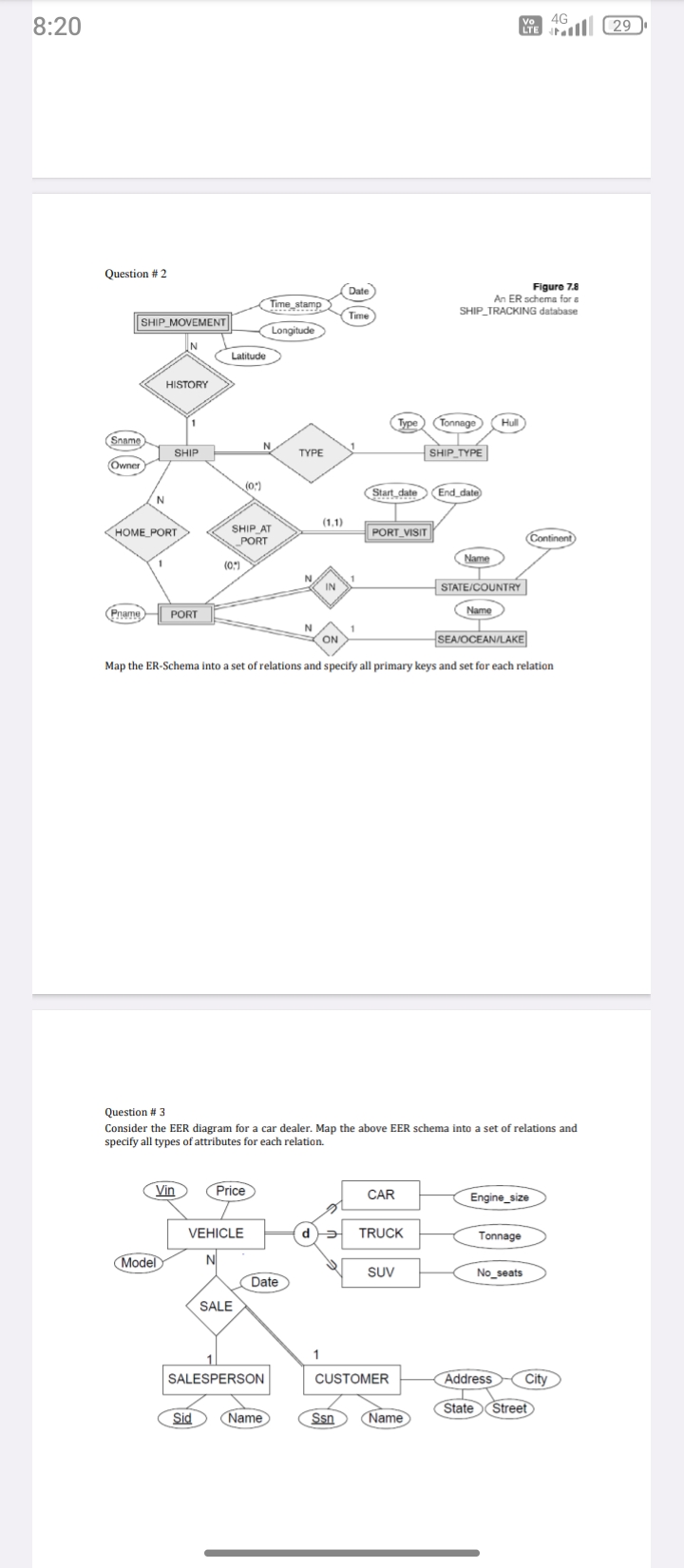 Solved Question \# 3 Consider the EER diagram for a car | Chegg.com Solved Question \# 3 Consider the EER diagram for a car | Chegg.com