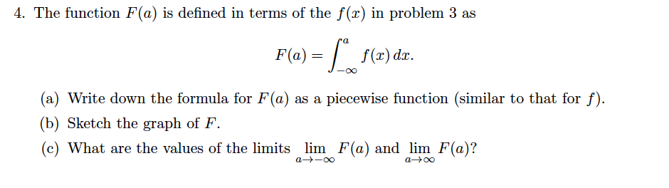 Solved 3. Consider the function f(x) defined for all real | Chegg.com