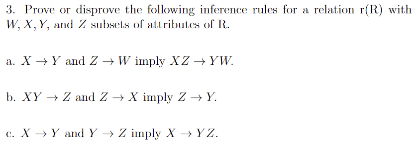Solved 3. Prove or disprove the following inference rules | Chegg.com