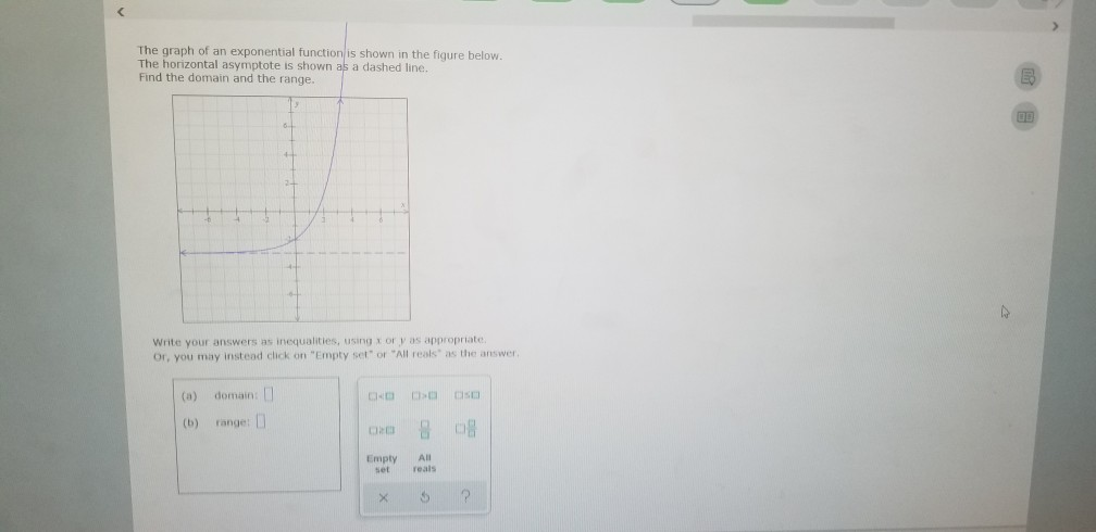 Solved The graph of an exponential function is shown in the | Chegg.com
