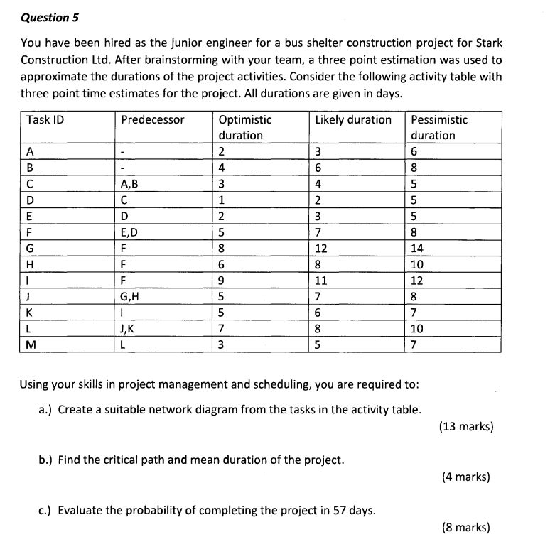 Solved Question 5 You have been hired as the junior engineer | Chegg.com