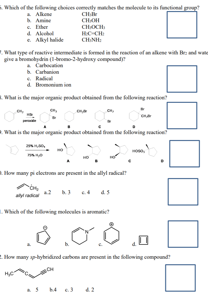 Solved 5. Which of the following choices correctly matches | Chegg.com