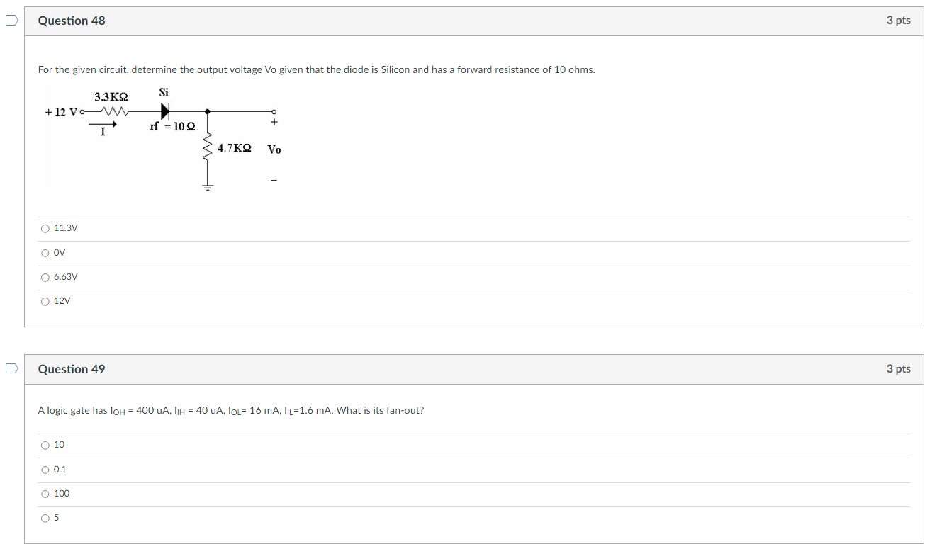 Solved The standard TTL family has the following parameters: | Chegg.com