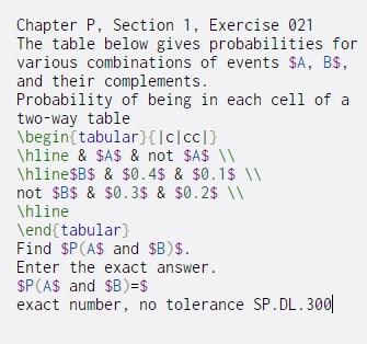 Solved Chapter P, Section 1, Exercise 021 The table below | Chegg.com