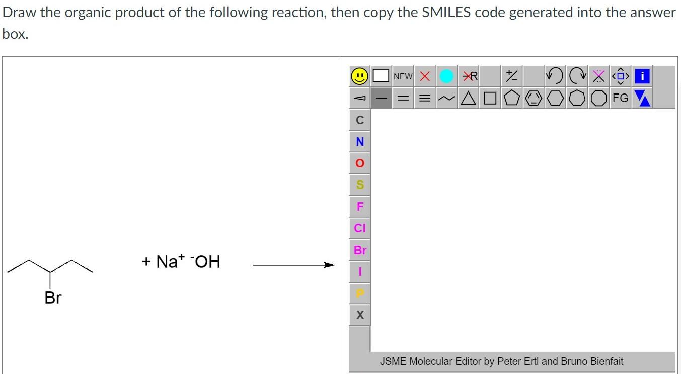 Solved Draw the organic product of the following reaction, | Chegg.com