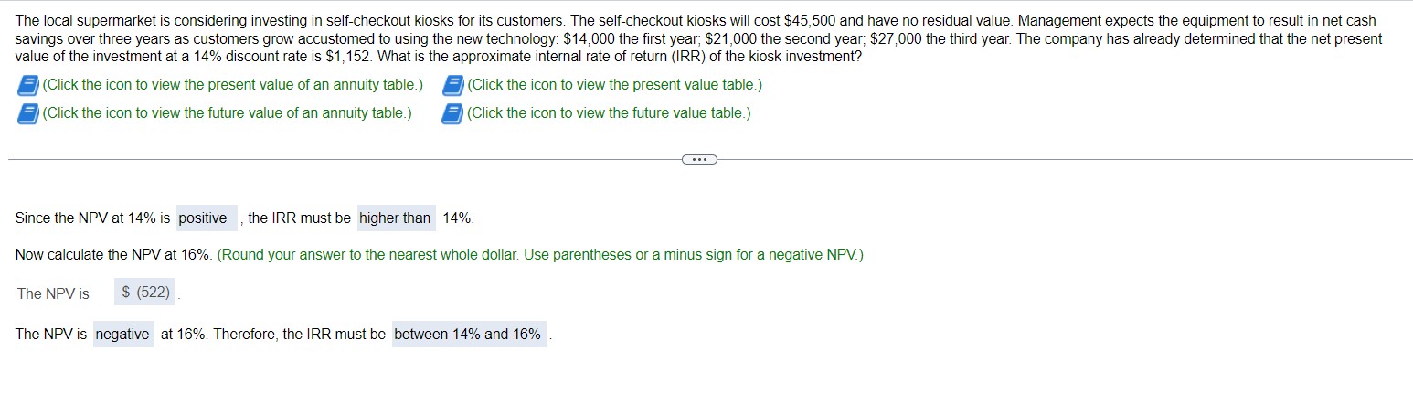 Solved How do I find the IRR percentages without using | Chegg.com