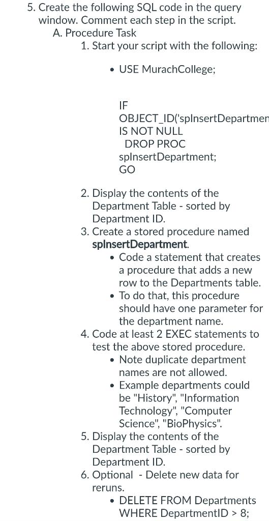 Solved te the following SQL code in the query low. Comment | Chegg.com