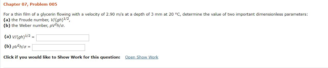 Solved Chapter 07, Problem 005 For a thin film of a glycerin | Chegg.com
