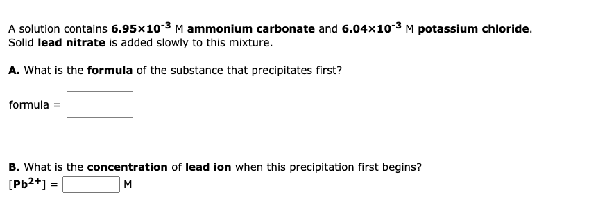 Solved Solid lead nitrate is added slowly to this mixture. | Chegg.com