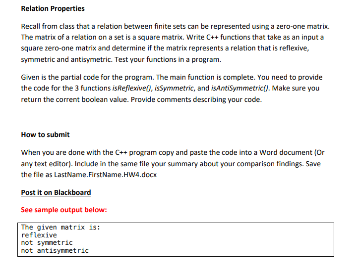 Solved Relation Properties Recall from class that a relation | Chegg.com