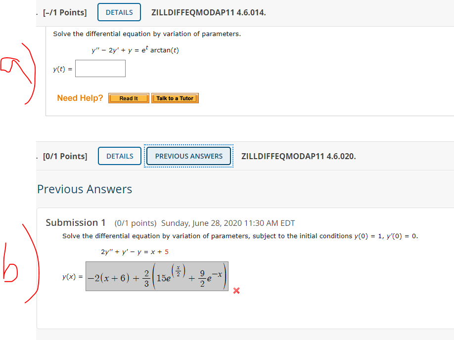 Solved . [-/1 Points] DETAILS ZILLDIFFEQMODAP11 4.6.014. | Chegg.com