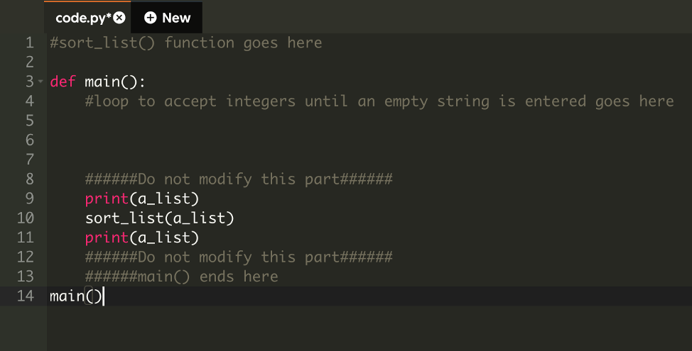 Solved Write a function 'sort_list()' that accepts a list of | Chegg.com