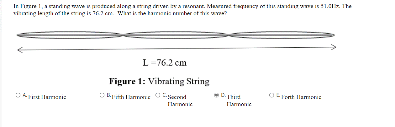 Solved In Figure 1, a standing wave is produced along a | Chegg.com