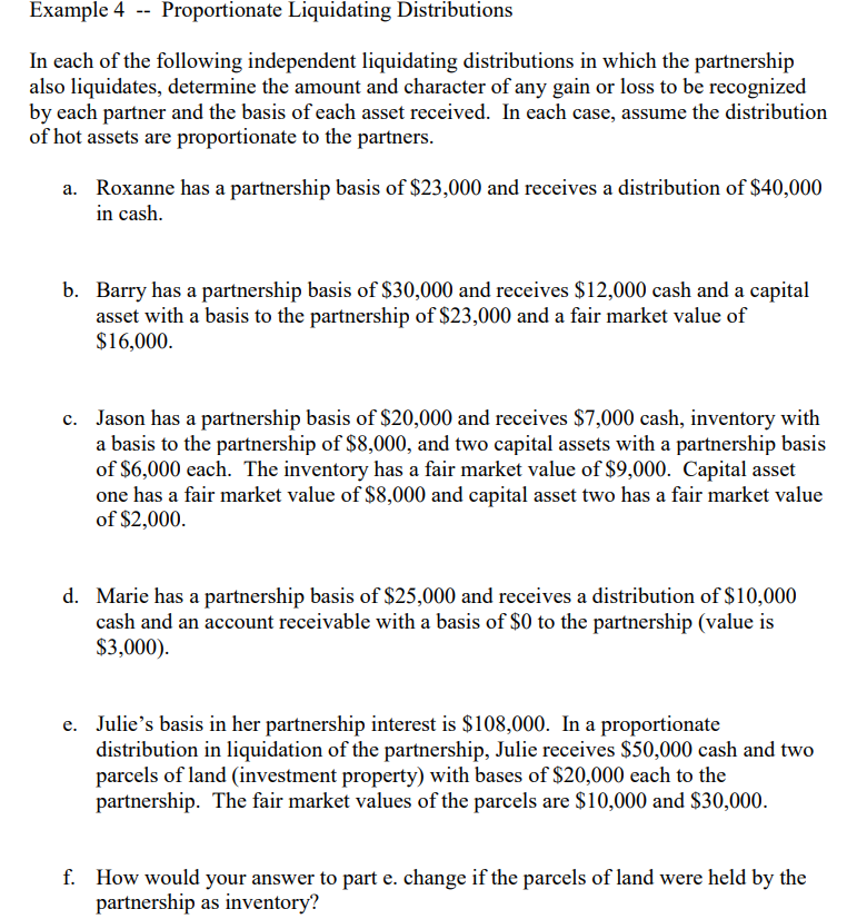 Calculating Partnership Inside Basis