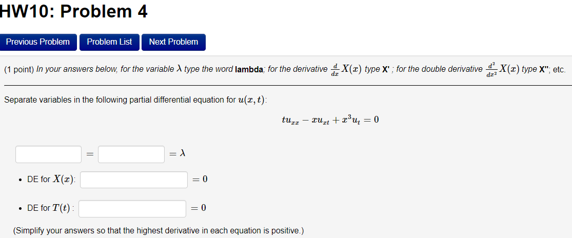 Solved HW10: Problem 4 Previous Problem Problem List Next | Chegg.com