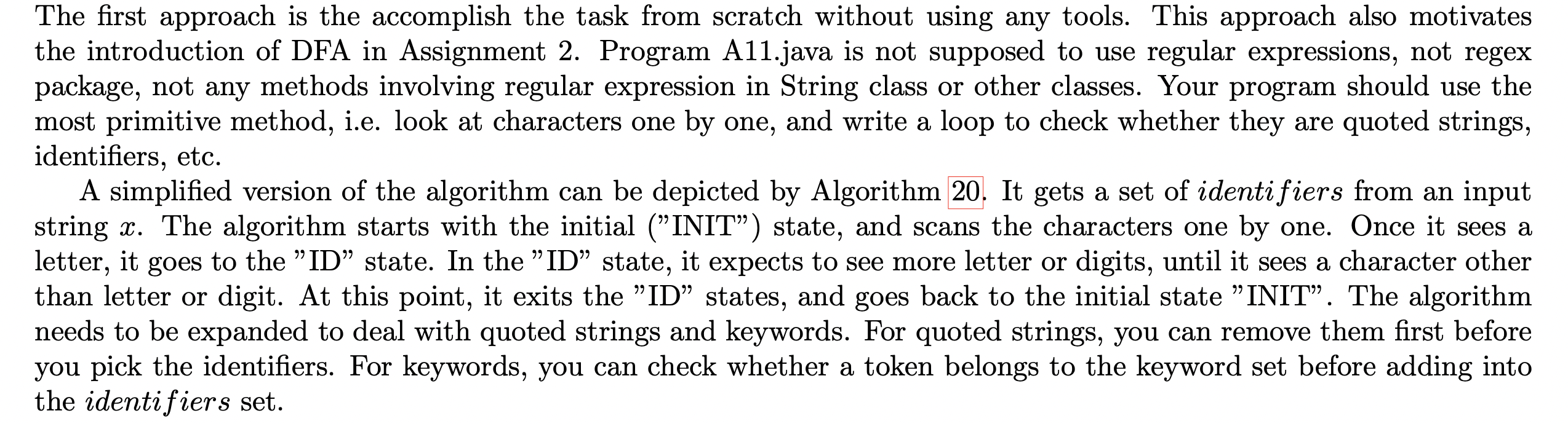 Solved This is the algorithm. Input: An input string | Chegg.com
