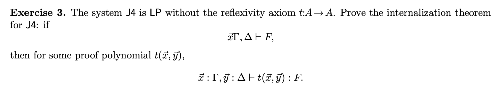 Solved Exercise 3. ﻿The system J4 ﻿is LP without the | Chegg.com