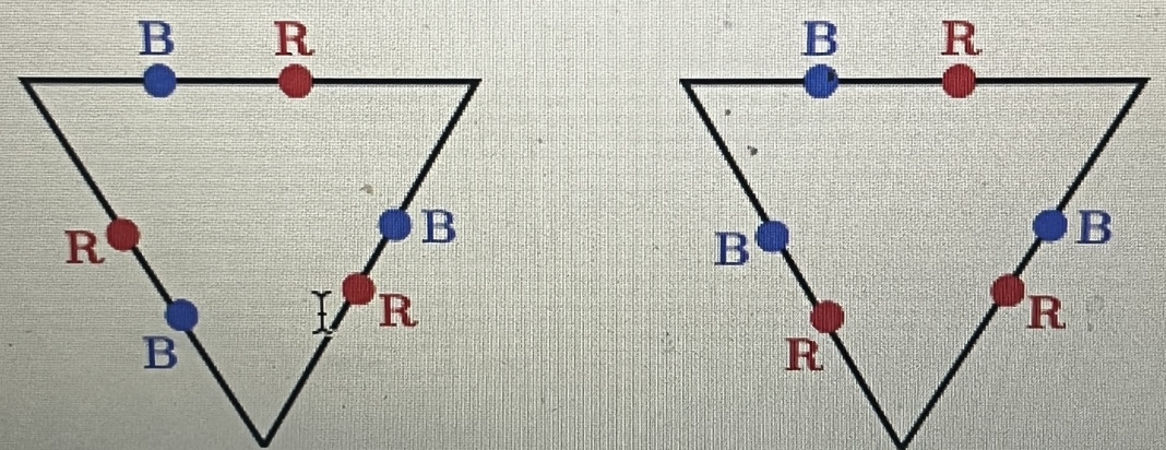 Solved In the triangles shown below, each edge is marked | Chegg.com