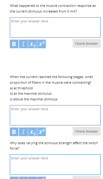 Solved What happened to the muscle contraction response as | Chegg.com