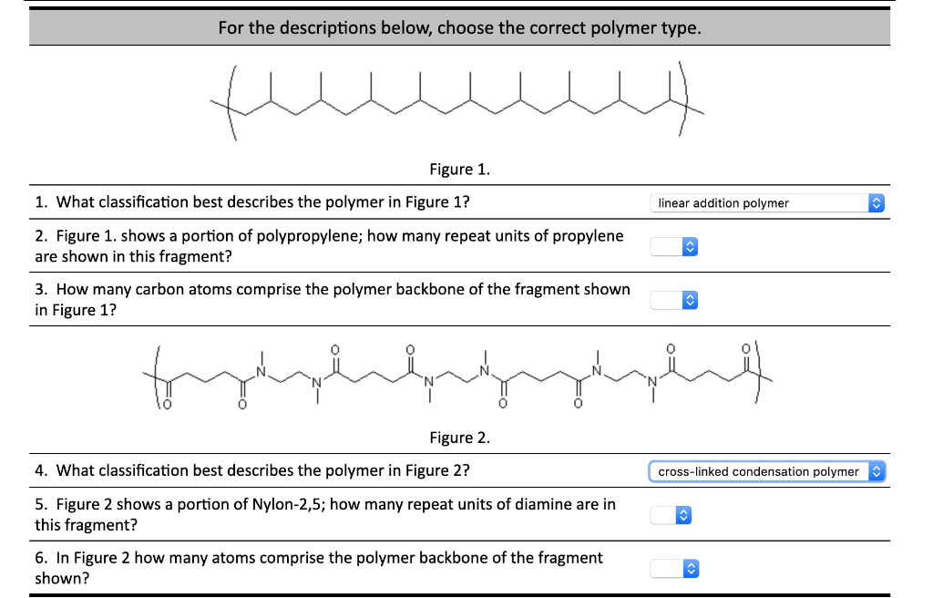 Solved For the descriptions below, choose the correct | Chegg.com