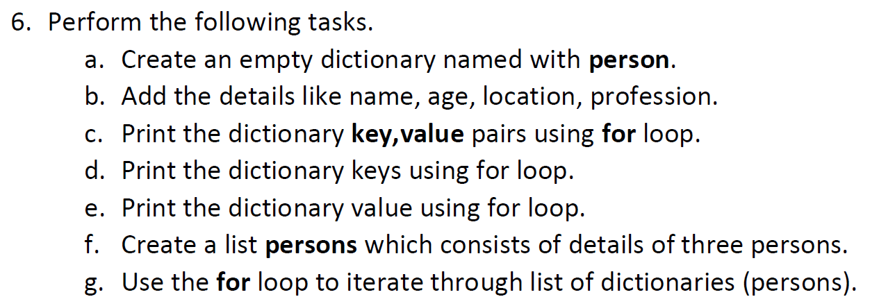 Solved 6. Perform the following tasks. a. Create an empty | Chegg.com